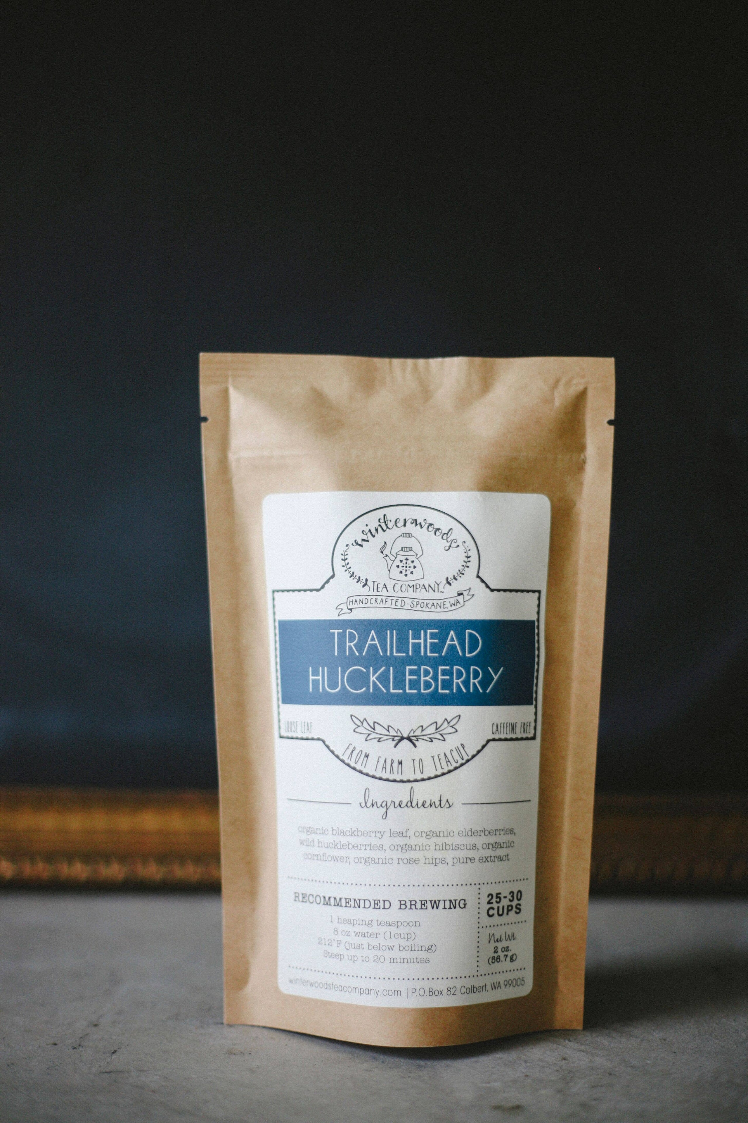 Trailhead Huckleberry Herbal Tea Blend | Elk Snout Eatery & Mercantile